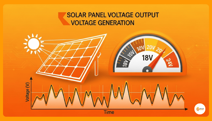 How much voltage does a solar panel produce?
